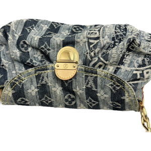 Louis Vuitton | Bags | Louis Vuitton Mini Pleaty Raye Monogram Denim ...